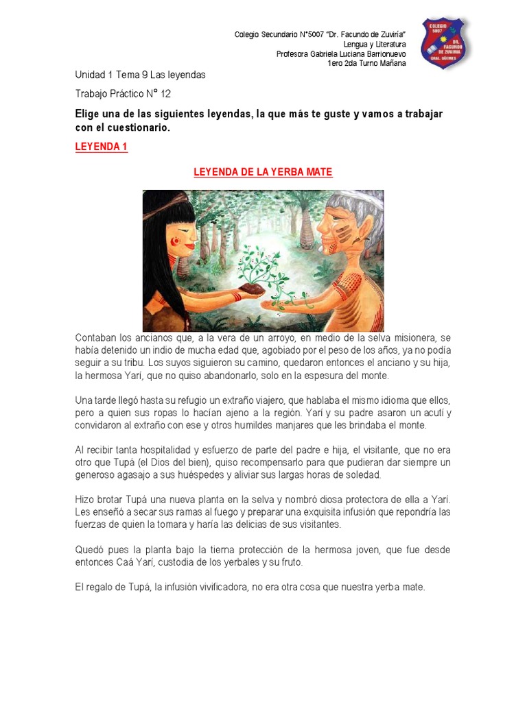 U1 TPN°12 Las Leyendas | PDF