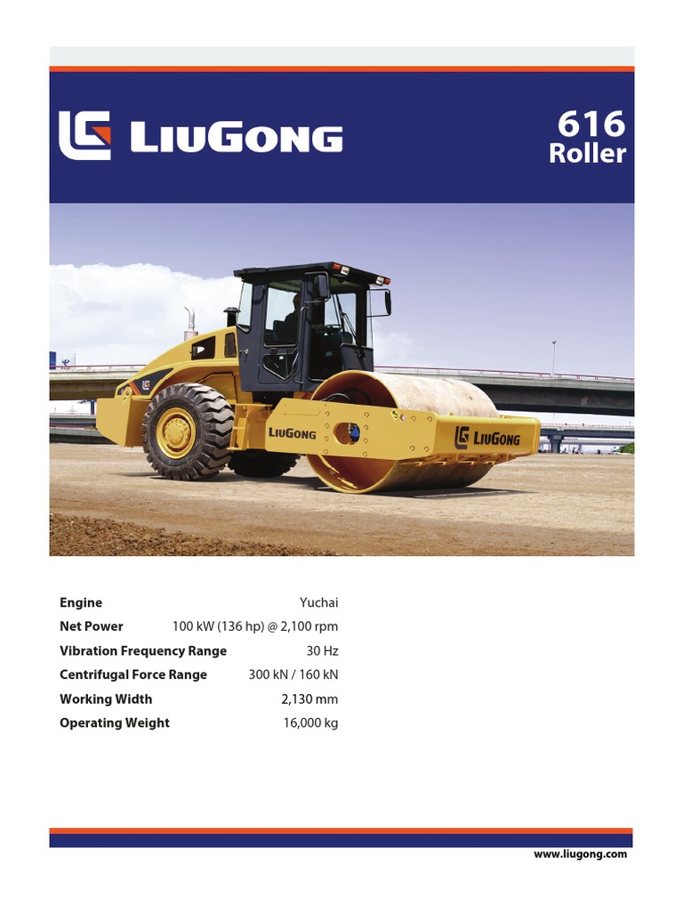 Liugong 616 Vibrocompactador de Rodillo PDF | Download Free PDF ...