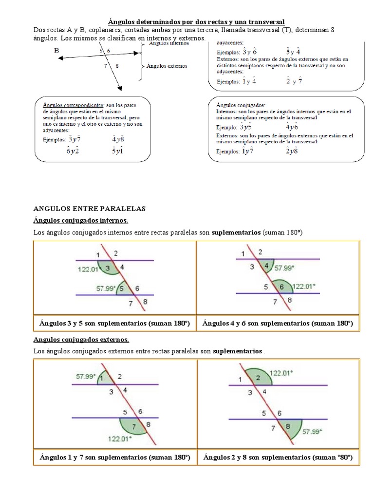 T P #4 Angulos Entre Paralelas | PDF | Ángulo | Geometría Elemental