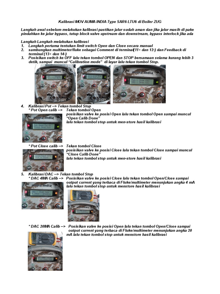 Calibration MOV AUMA | PDF