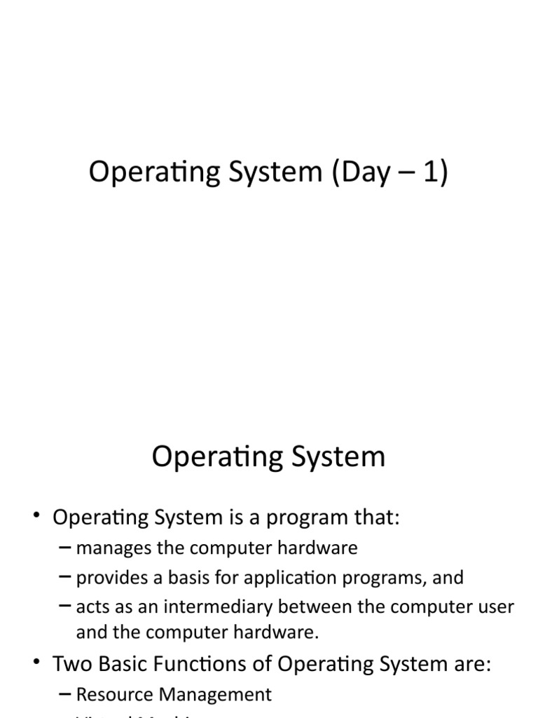 Operating System (Day - 1) | PDF | Thread (Computing) | Scheduling (Computing)