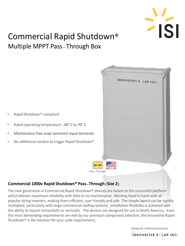 ISU - Rapid Shut Down Box | PDF | Power Inverter | Electromagnetism
