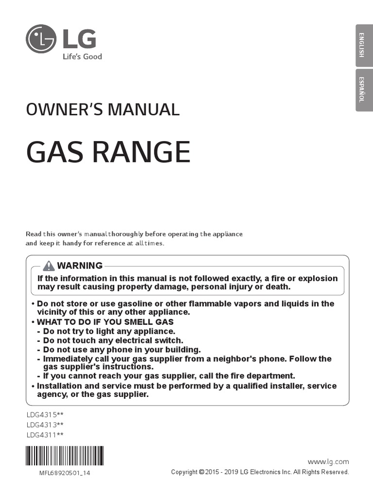 Gas Range: Owner'S Manual | PDF | Grilling | Cookware And Bakeware