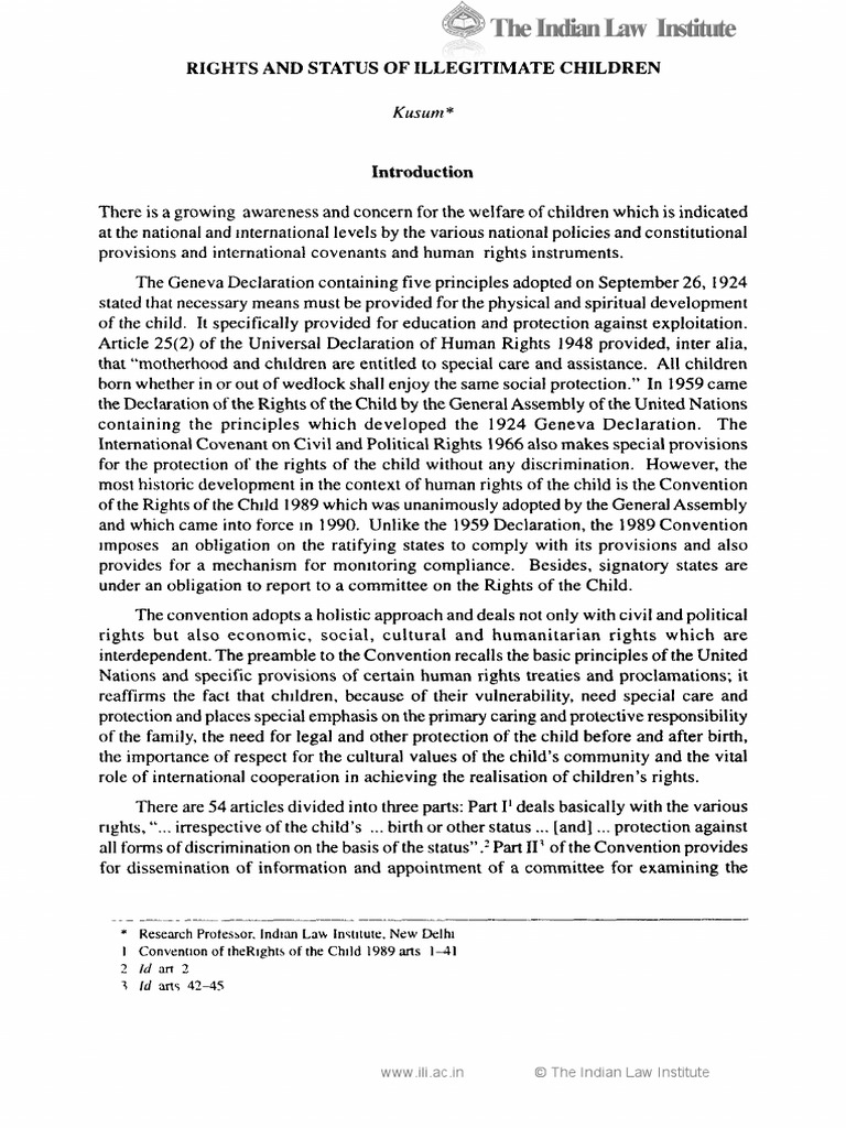 020 - Rights and Status of Illegitimate Children (295-310) | PDF ...