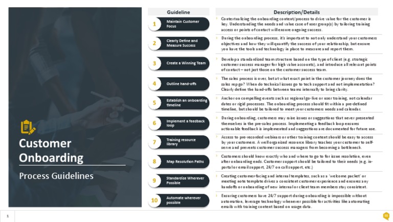 Customer Onboarding Process Guidelines | PDF | Information Technology ...