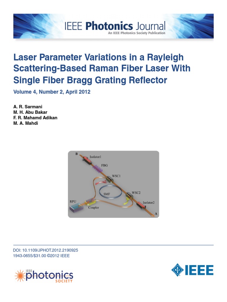 Laser Parameter Variations in A Rayleigh Scattering-Based Raman Fiber ...
