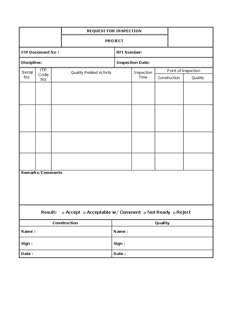 RFI Form | PDF