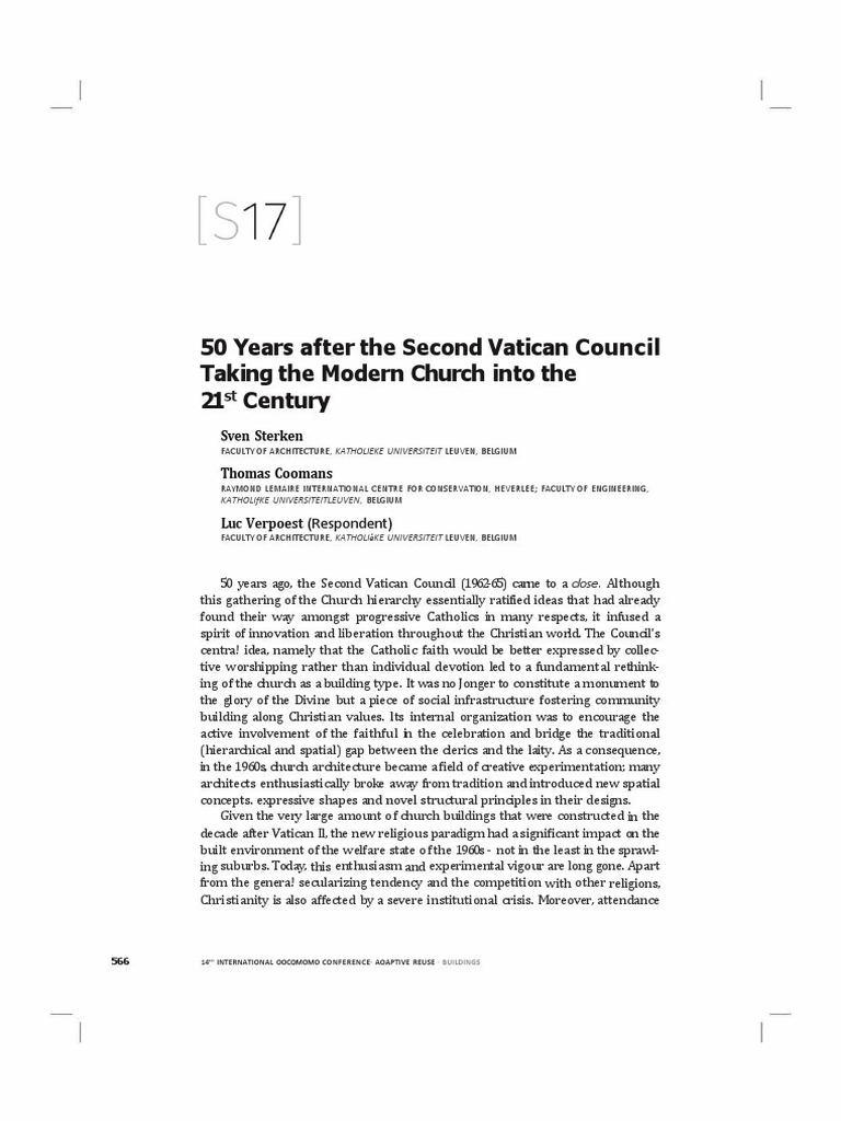 Post-Vatican II Church Adaptation | PDF | Second Vatican Council ...