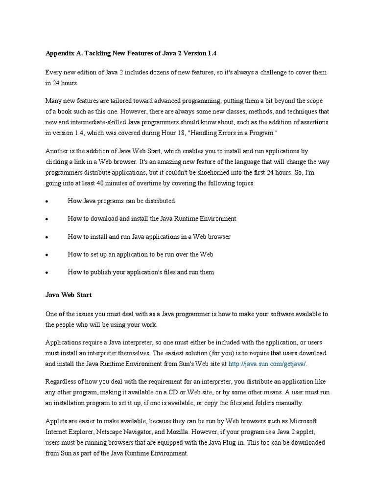 Appendix A. Tackling New Features of Java 2 Version 1.4 | PDF ...