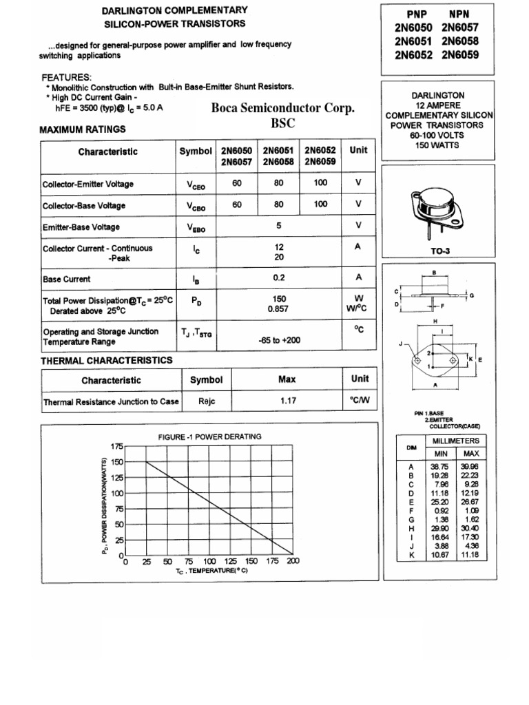 Boca Semiconductor Corp. Datasheet | PDF