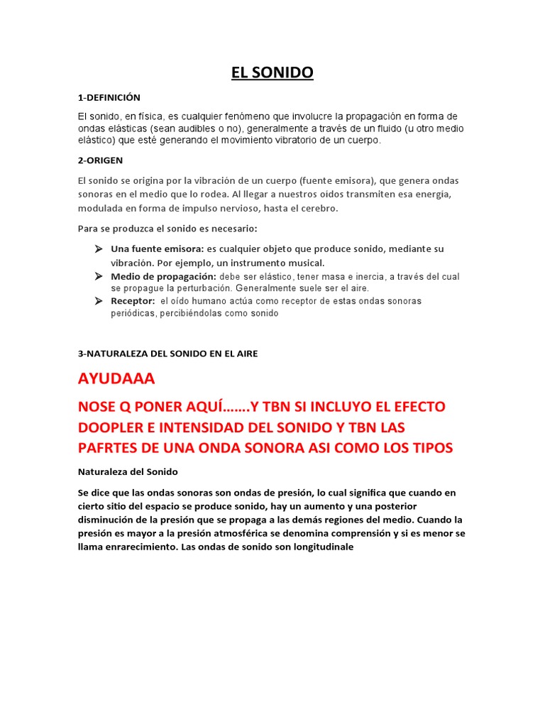El Sonido | PDF | Sonido | Olas