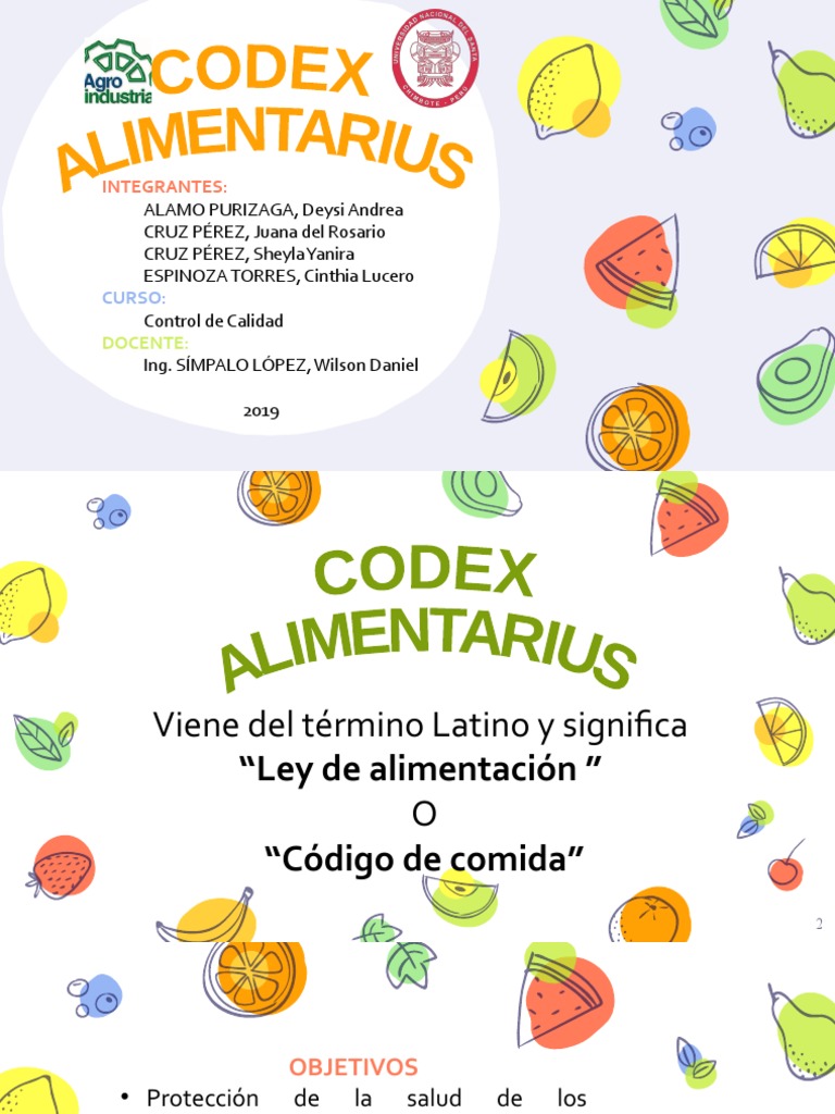 Codex Alimentarius | PDF