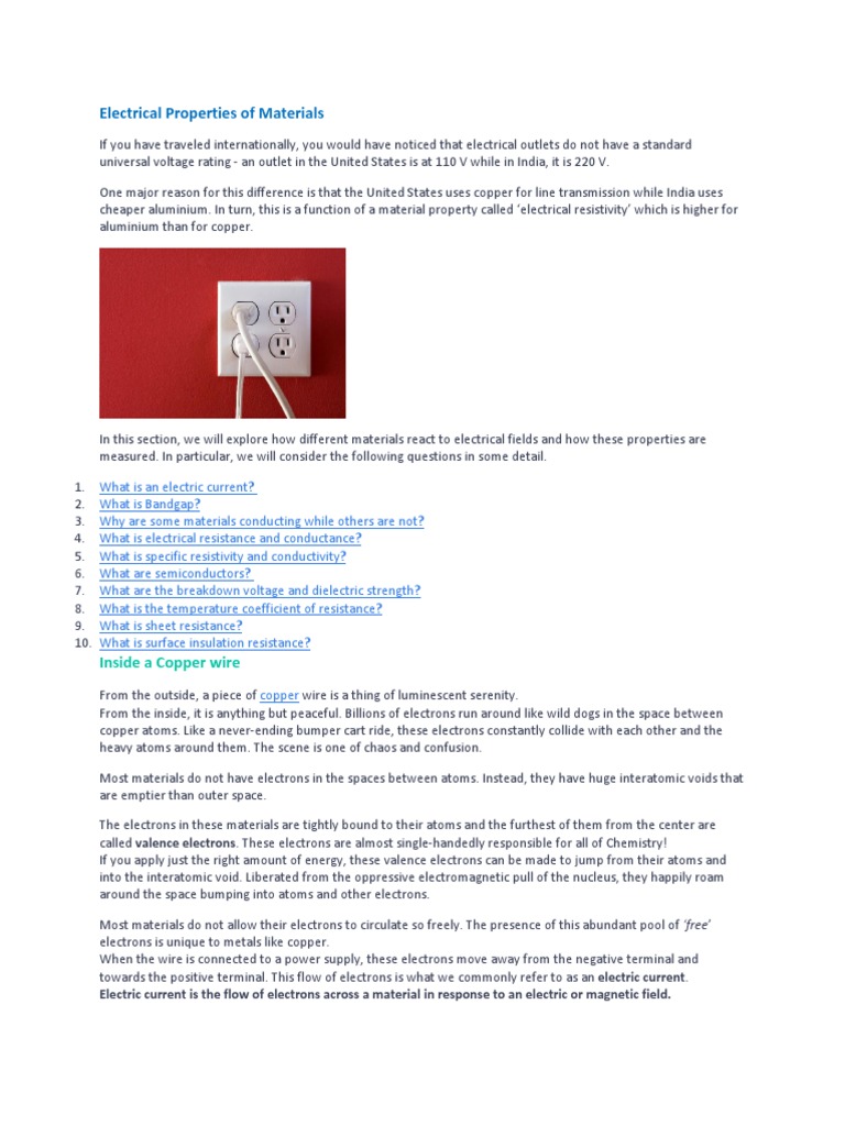 Understanding Electrical Properties of Materials | PDF | Band Gap ...
