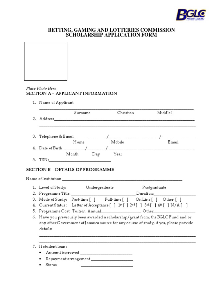 BGLC Education Fund and Recommendation Application Forms | PDF ...