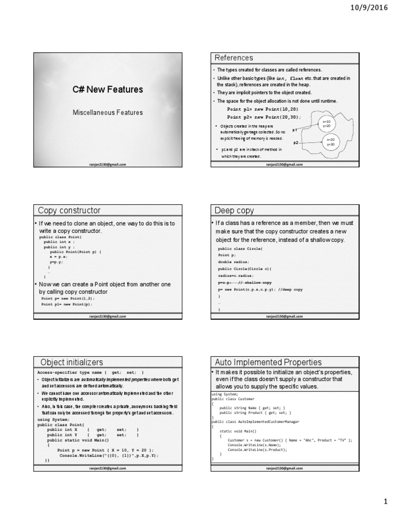 New Features | PDF | Anonymous Function | Method (Computer Programming)