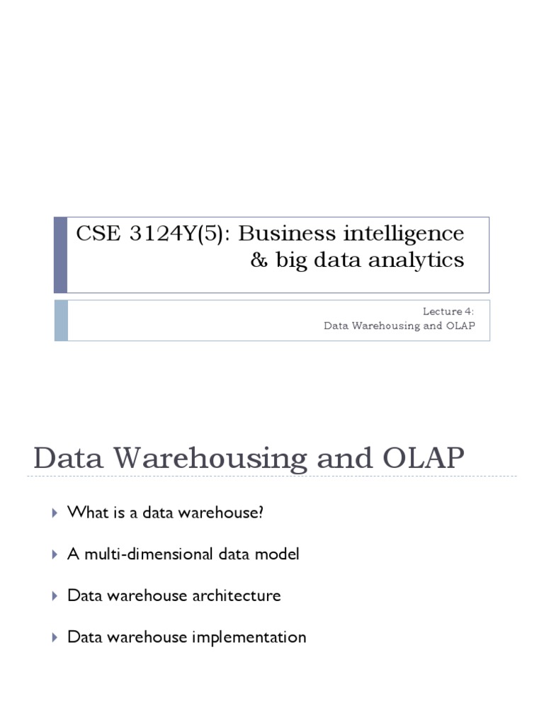 An Overview of Data Warehousing Concepts and Multidimensional Data ...