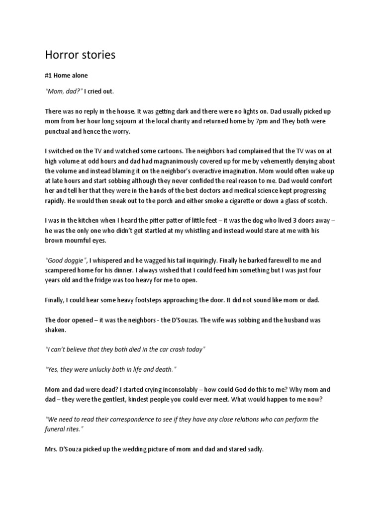 Horror Stories: #1 Home Alone | PDF