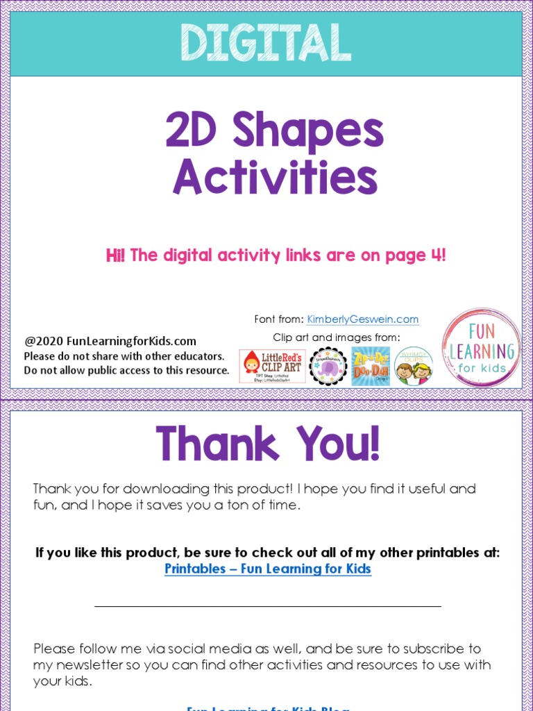 2d Shapes Activity For Google and Seesaw | PDF | Media Technology ...
