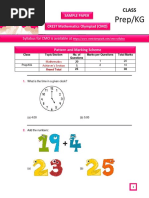 EVS - Sample Question Paper - UKG | PDF