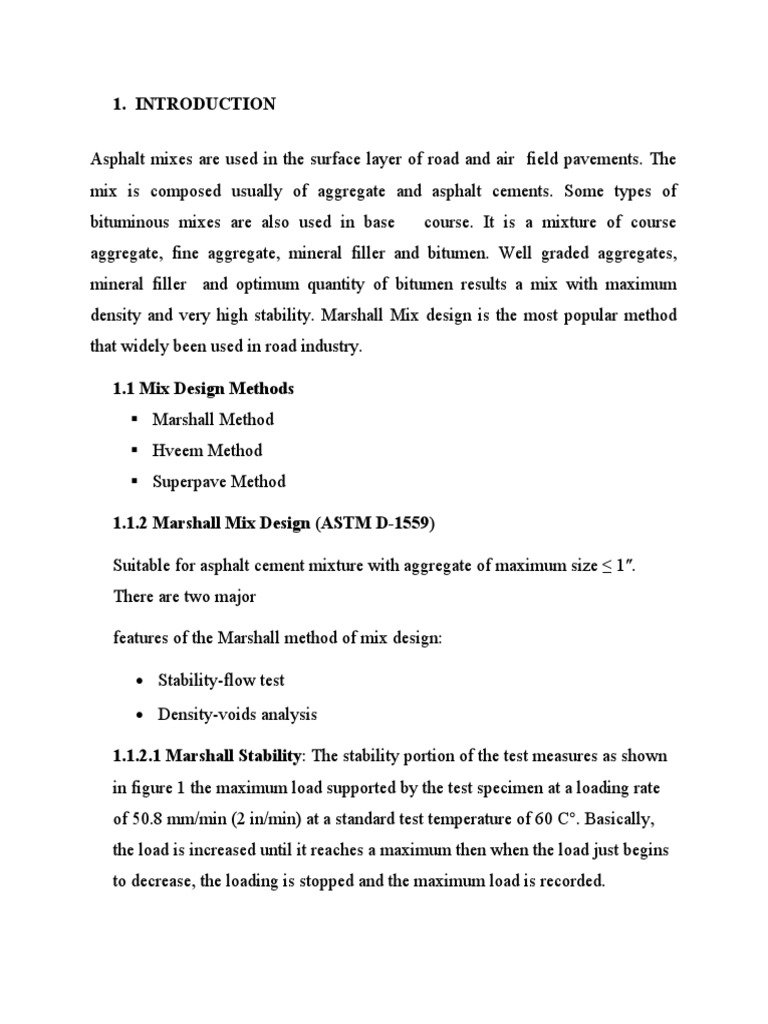 Asphalt Mix Design Methods | PDF | Asphalt | Road Surface