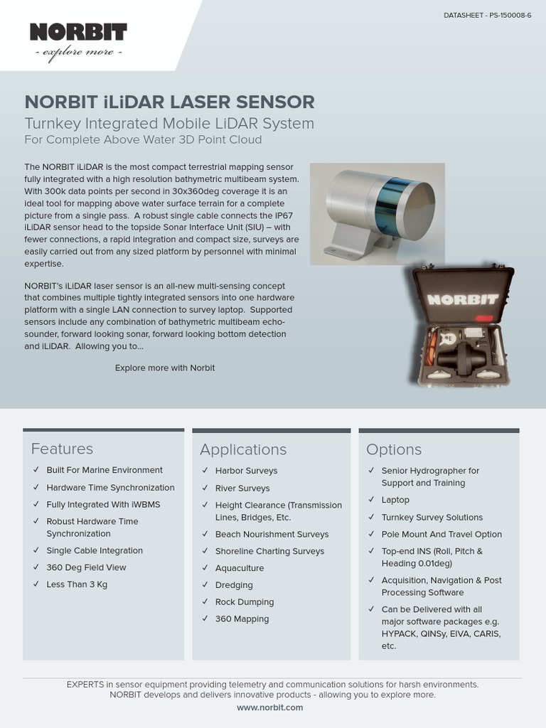 Norbit Ilidar Laser Sensor: Turnkey Integrated Mobile Lidar System ...