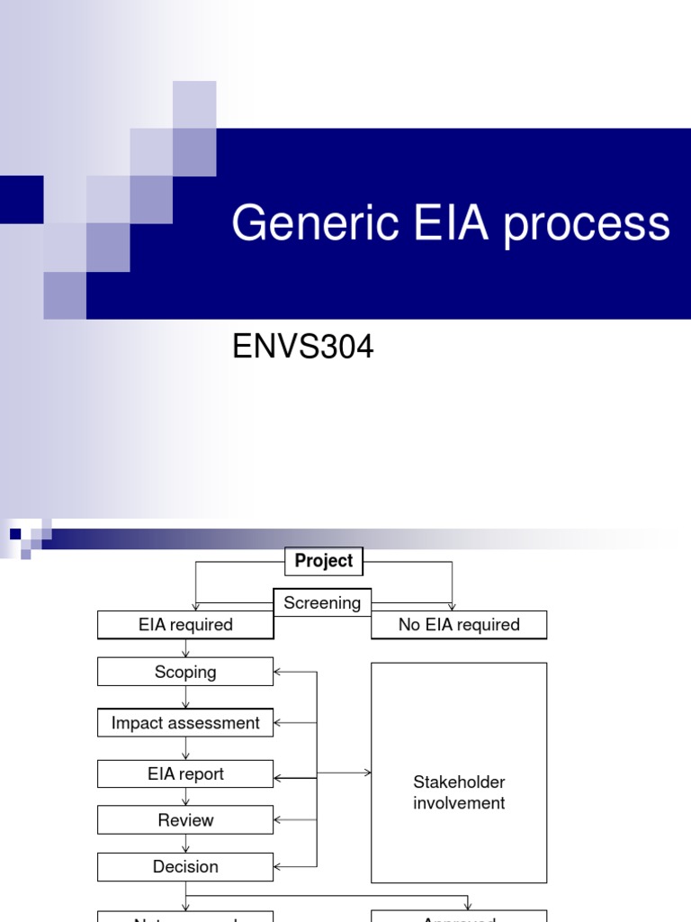 Generic EIA Process: ENVS304 | PDF | Environmental Impact Assessment | Risk
