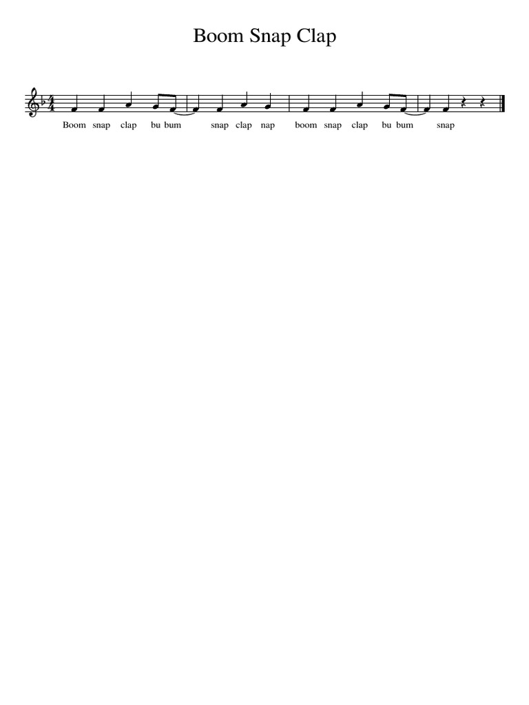 Boom Snap Clap PDF | PDF