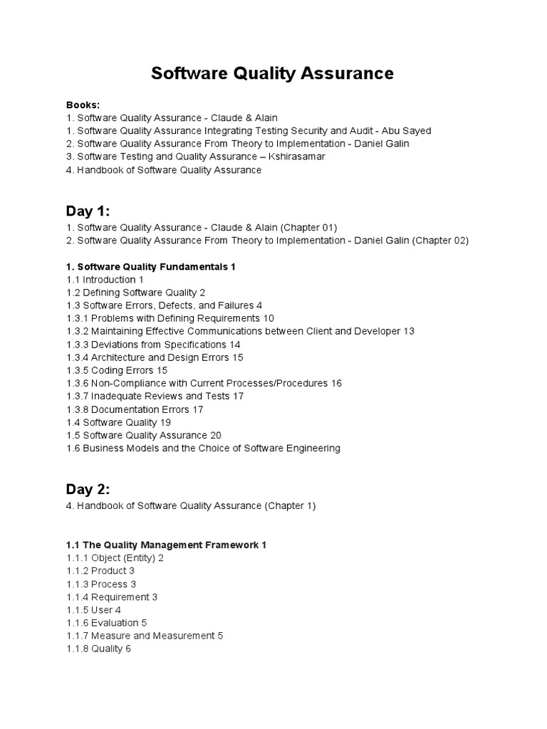 Software Quality Assurance: Books | PDF | Software Quality | Software ...