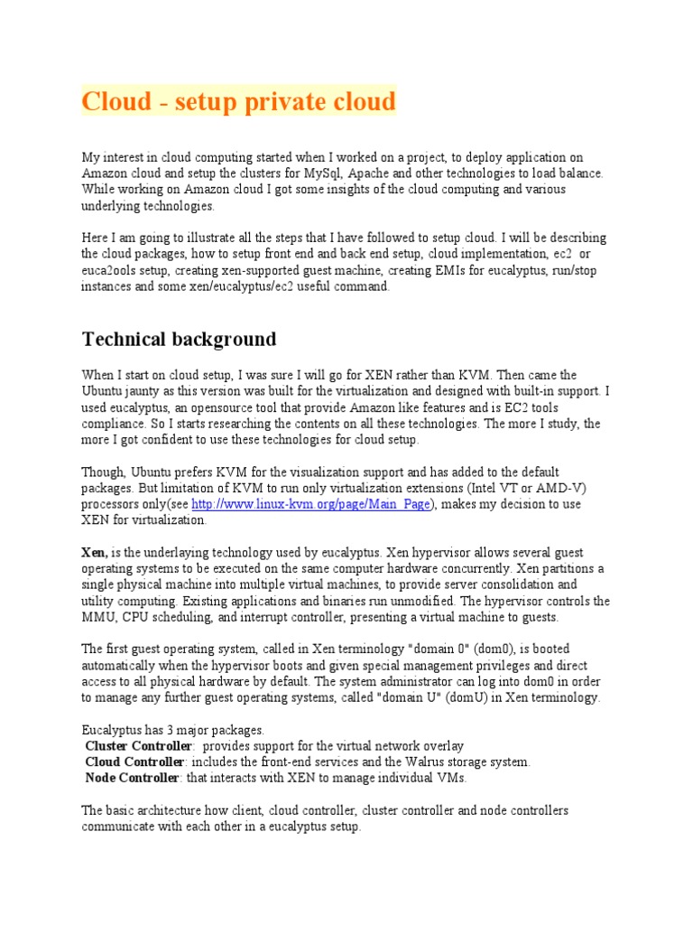 Setting A Private Cloud | Download Free PDF | Cloud Computing | Ip Address