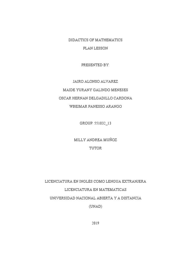 Task 3 - Lesson Plan | PDF | Fraction (Mathematics) | Evaluation