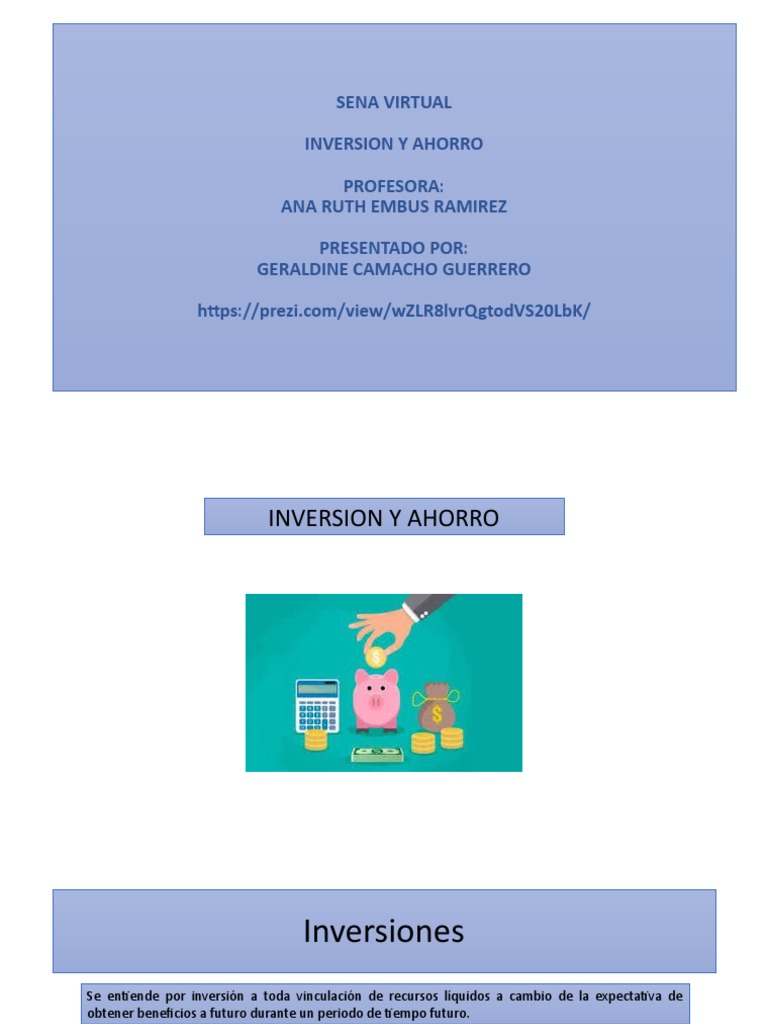 Inversion y Ahorro | PDF | Inversiones | Ahorro
