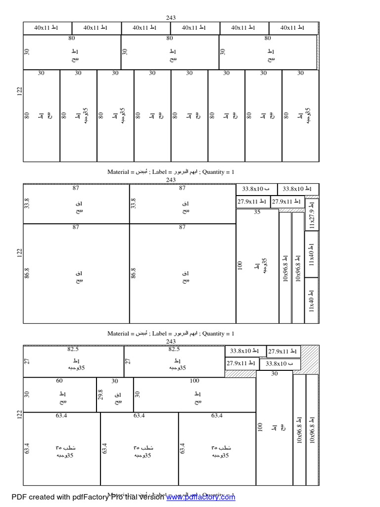 ‫Cutting Optimization pro - Results - نسخة | PDF