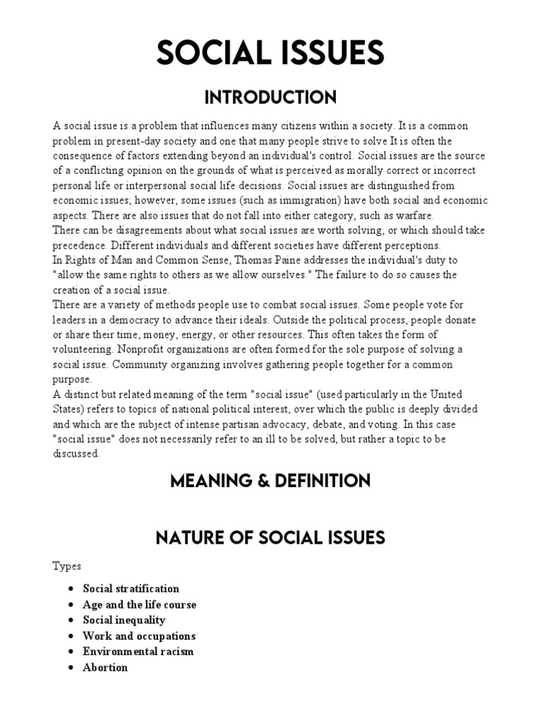 SST Project Social Issues | PDF | Poverty Threshold | Poverty
