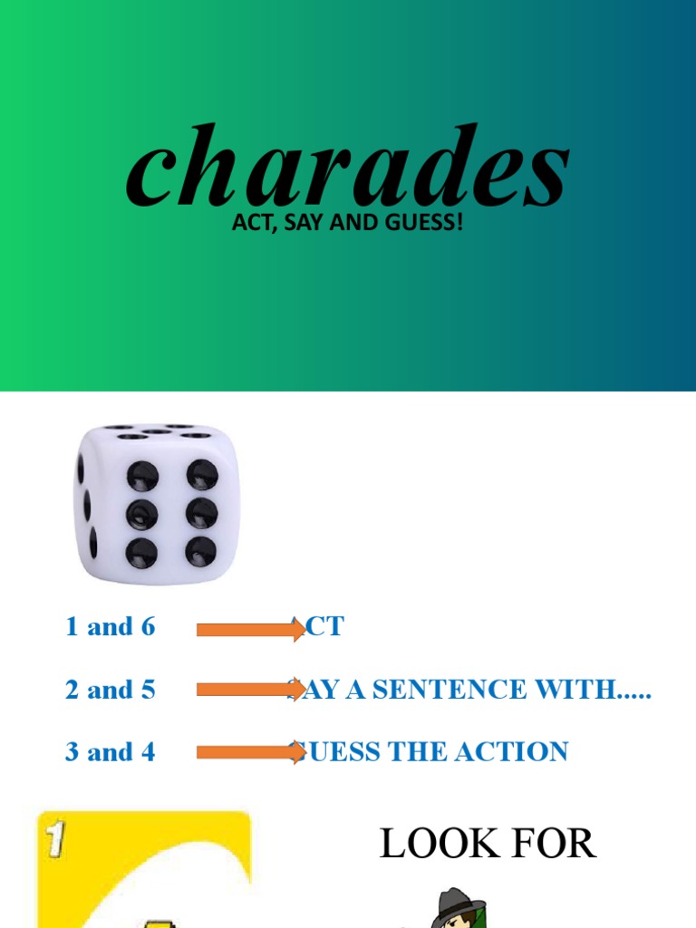 Charades: Act, Say, and Guess Game | PDF | Language Arts & Discipline
