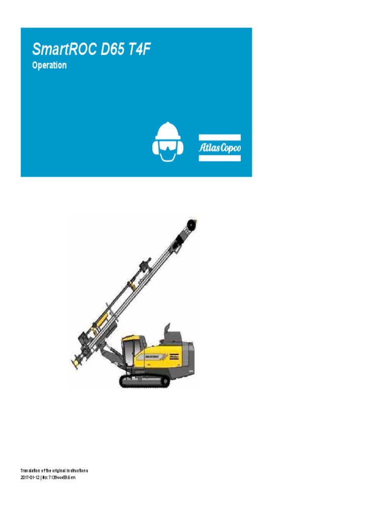 Operation Manual for the SmartROC D65 T4F Rock Drill Rig | PDF ...