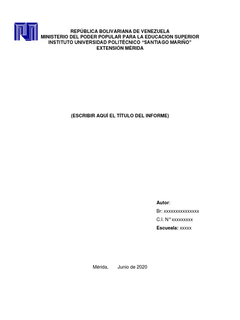 Estructura para Elaborar Un Informe PDF | PDF | Laboratorios | Integral