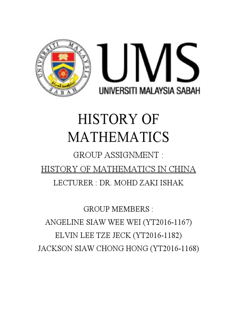 (NEW) History of Mathematics in China | PDF | Teaching Mathematics ...