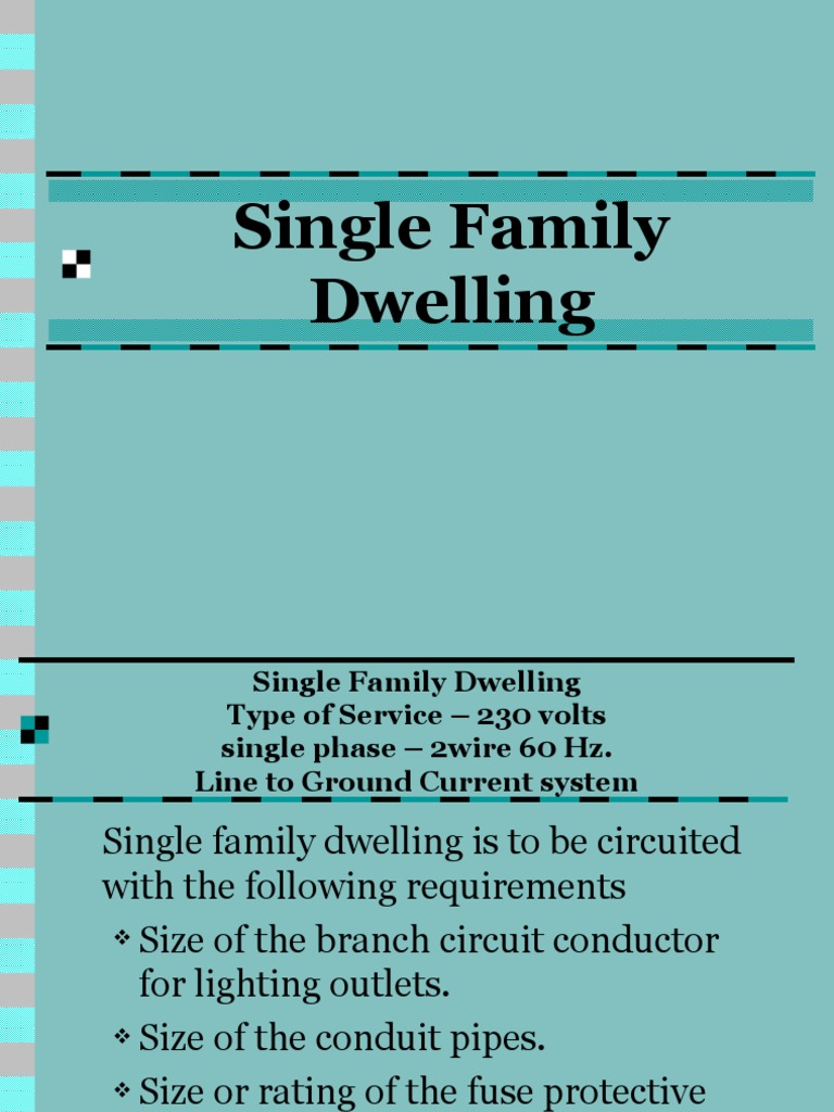 Single Family Dwelling | PDF | Fuse (Electrical) | Ac Power Plugs And ...