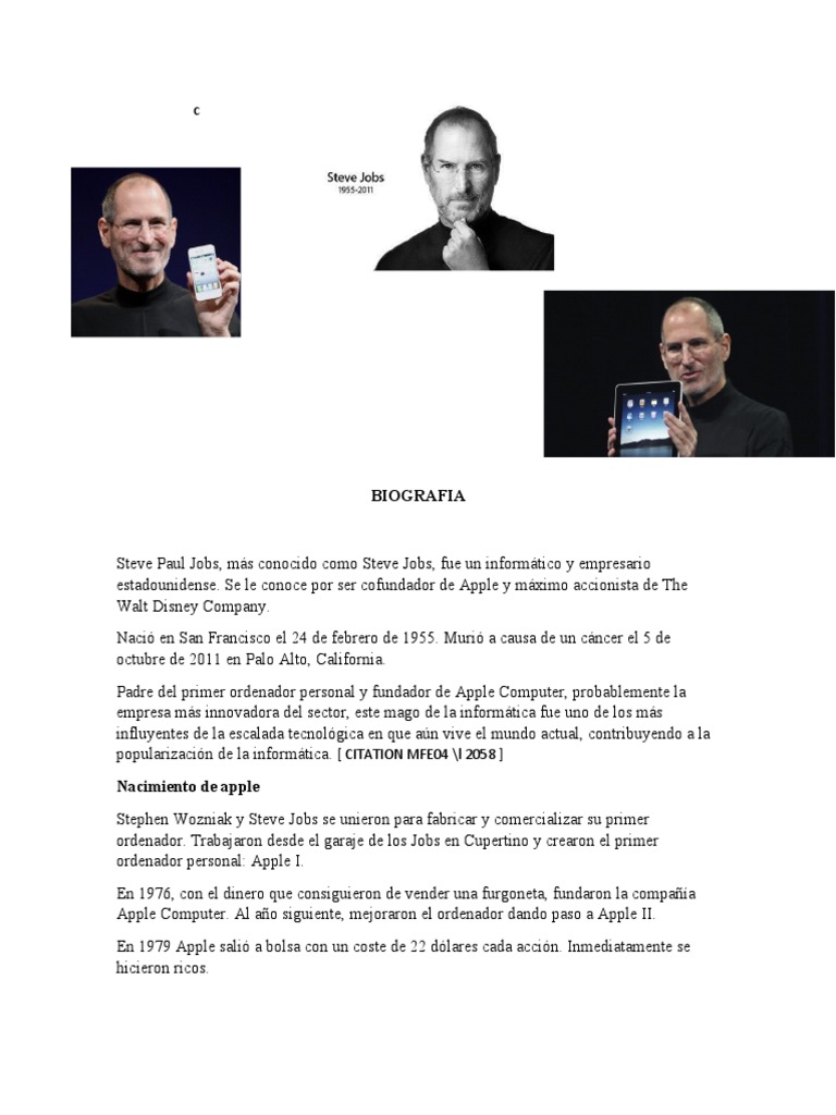 Eje 4 Teoria Steve Jobs | PDF | Steve Jobs | Pixar