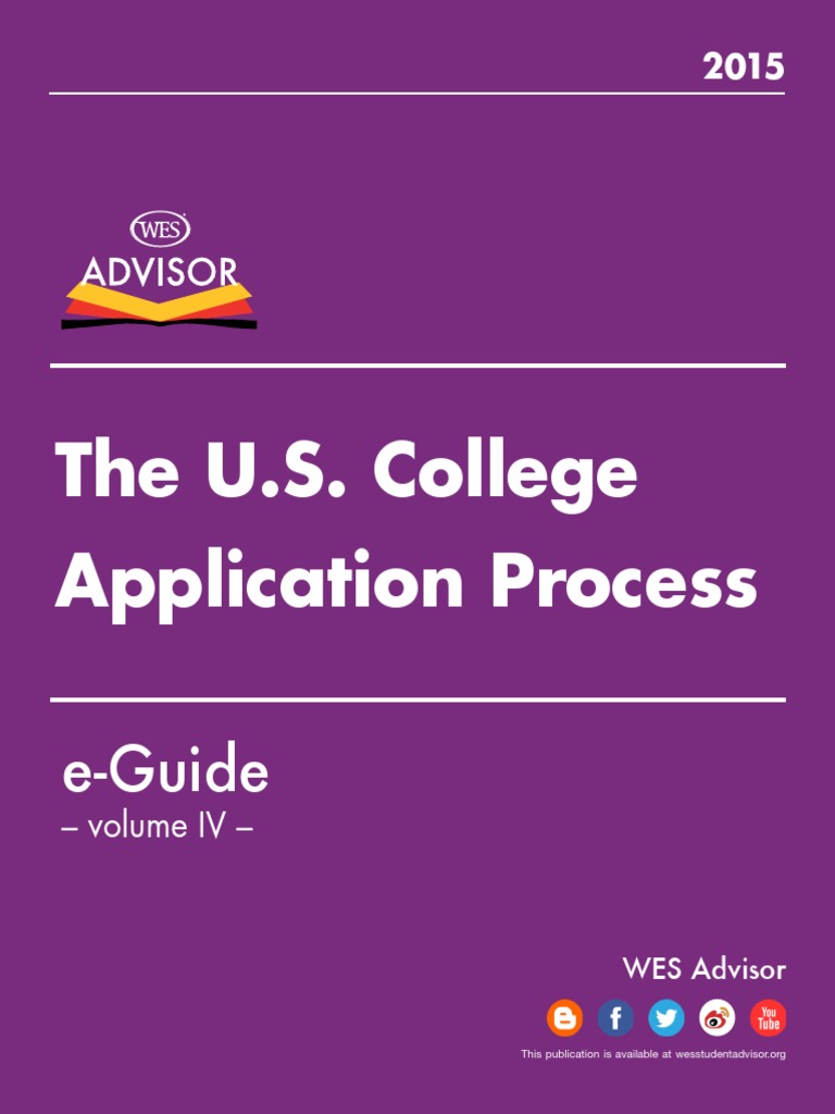 The U.S. College Application Process: E-Guide | PDF | Résumé ...