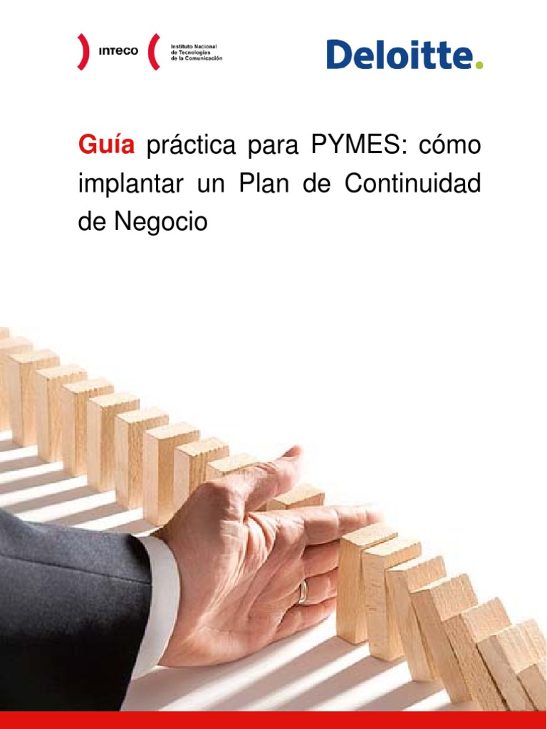 Guia Práctica para PYMES: Cómo Implantar Un Plan de Continuidad de Negocio - INTECO | PDF ...