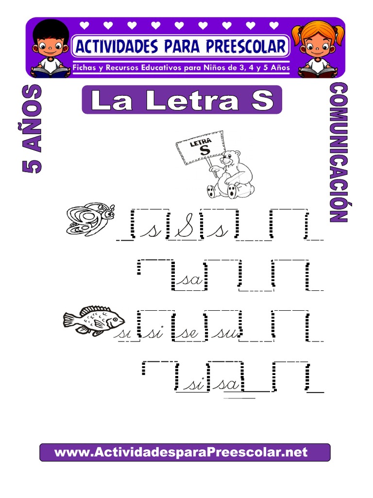 Actividades Con La Letra S Preescolar