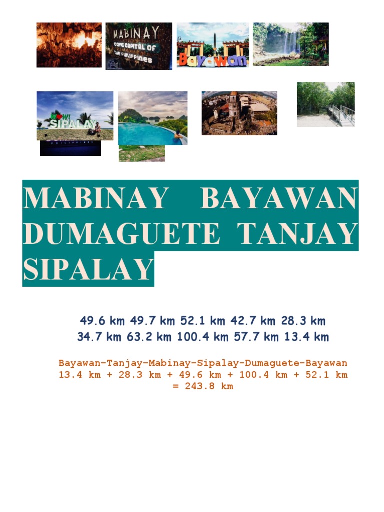 Mabinay Bayawan Dumaguete Tanjay Sipalay | PDF