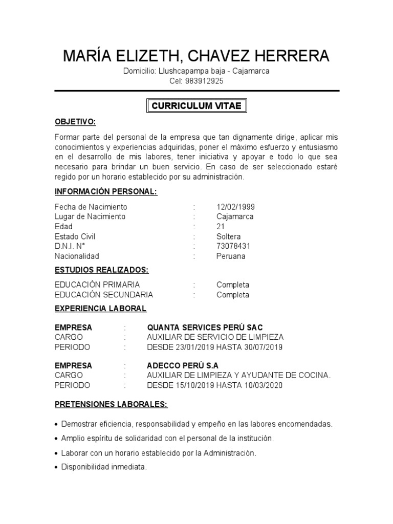 Curriculum - Liz | PDF