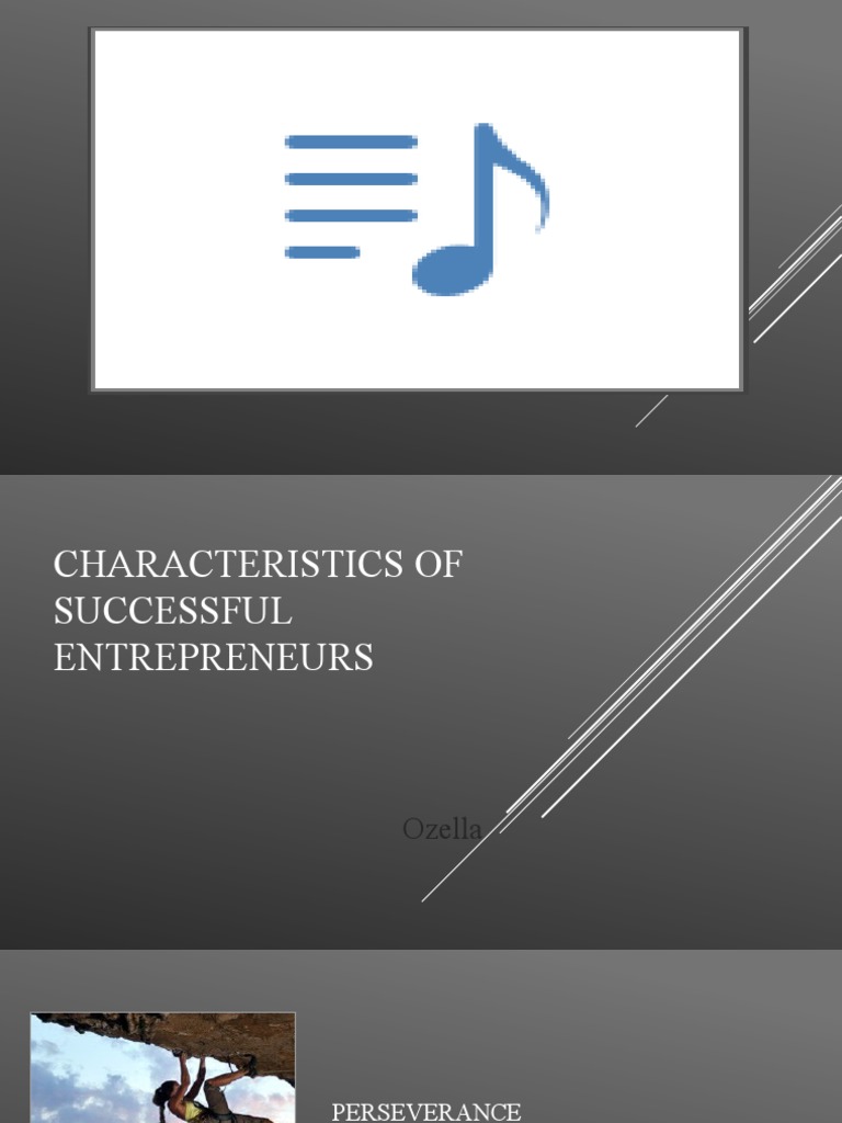 Traits of Successful Entrepreneurs | PDF | Entrepreneurship | Applied ...