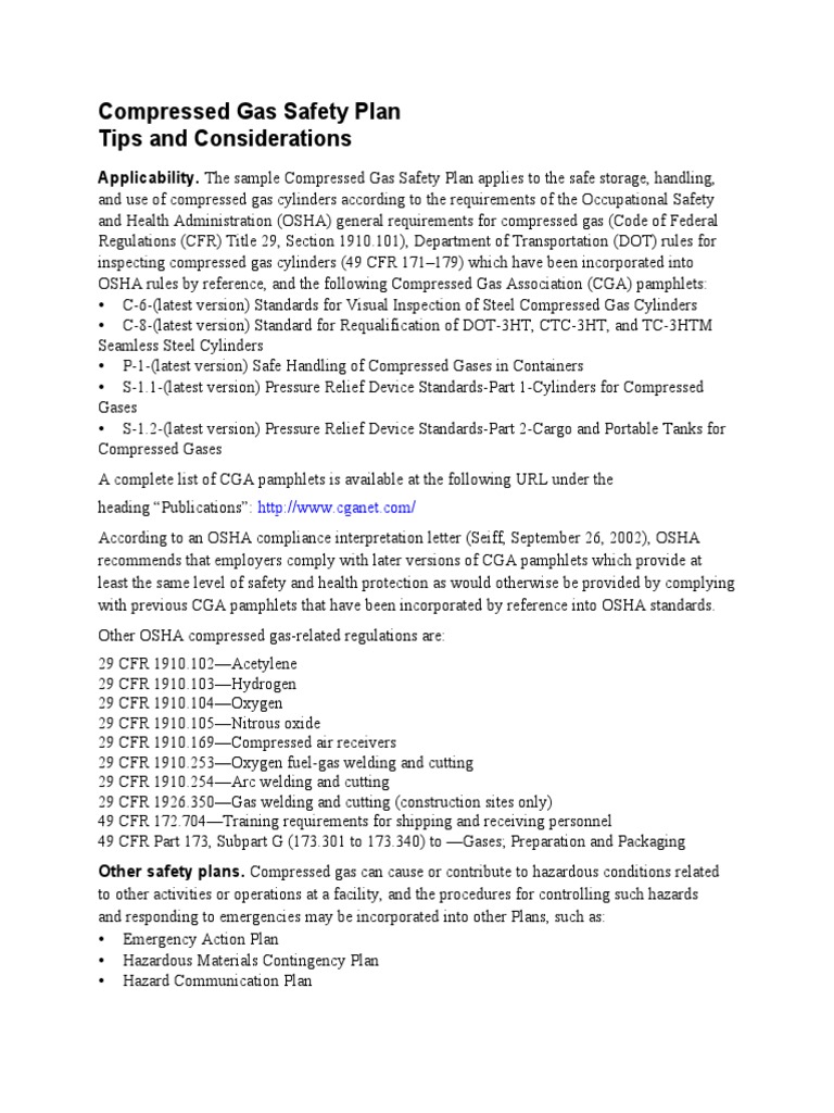 Compressed Gas Safety Essentials | PDF | Valve | Gases