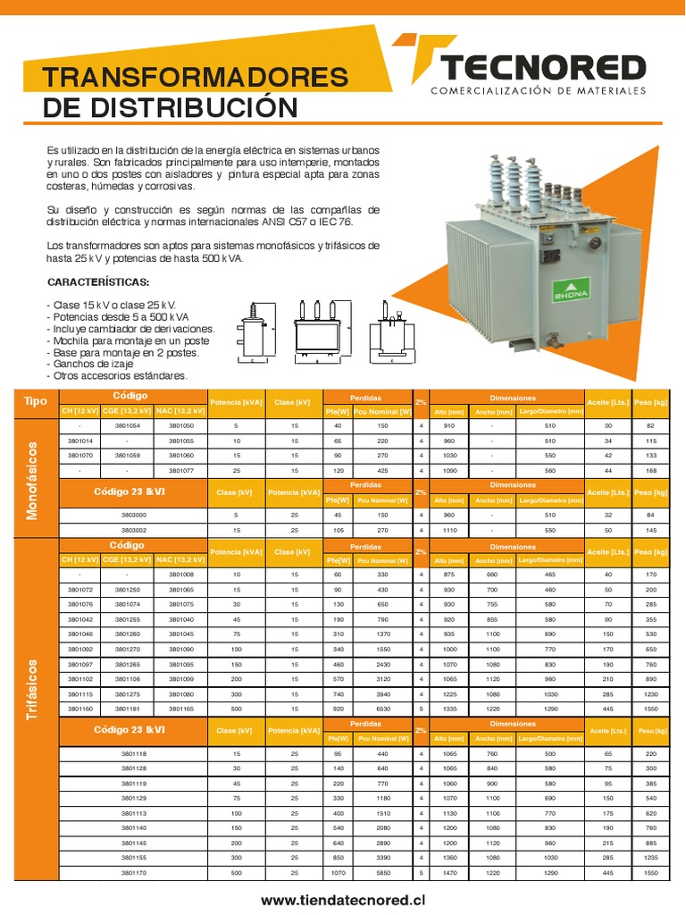 Ficha Trafo 500 PDF | PDF | Transformador | Electricidad