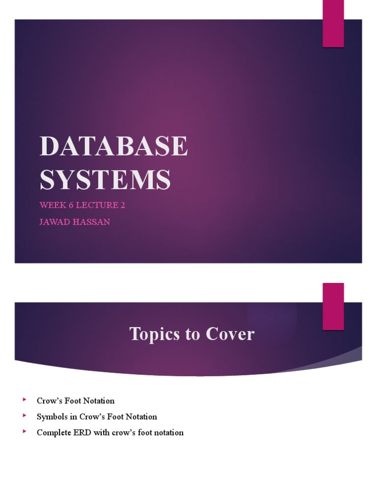 Notations... Crows Foot | PDF | Data Model | Notation