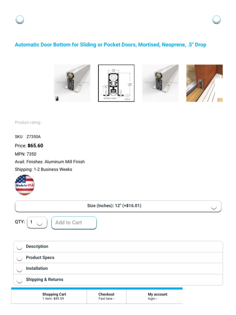 Automatic Door Bottom for Sliding Doors | PDF