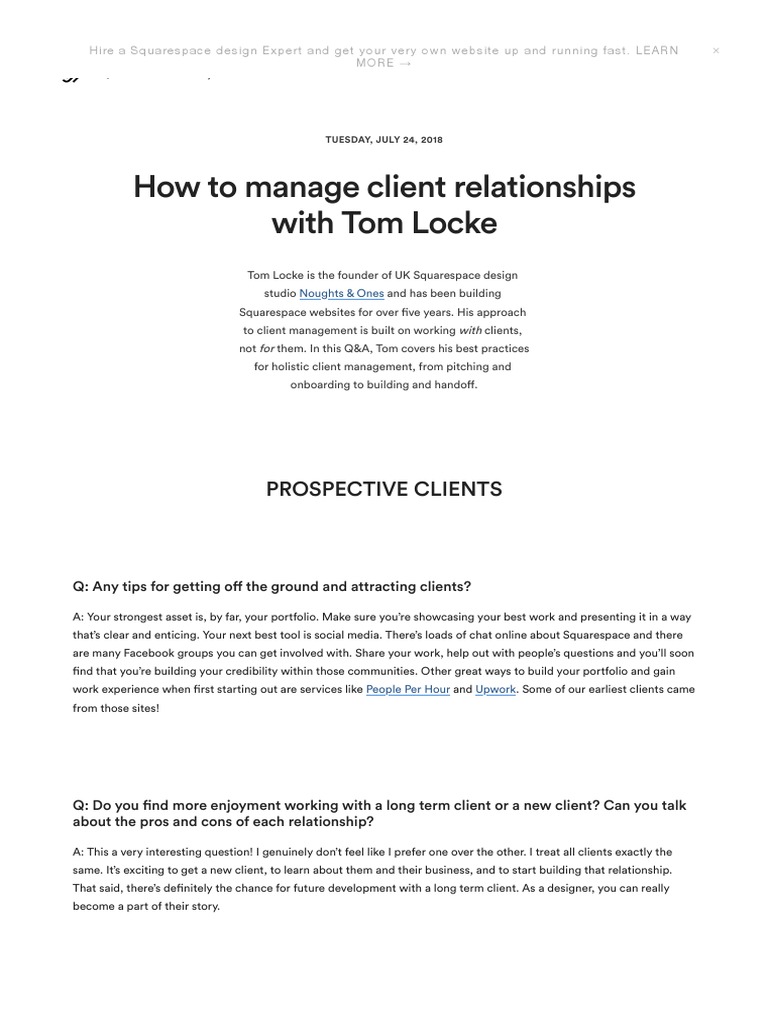 How To Manage Client Relationships | PDF | Search Engine Optimization ...
